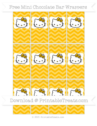 Free Amber Chevron Hello Kitty Mini Chocolate Bar Wrappers — Printable ...