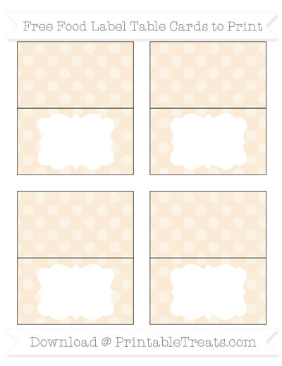 Free Antique White Dotted Pattern Simple Food Labels — Printable Treats.com