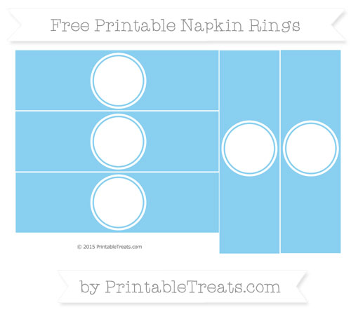 Free Baby Blue Blank Napkin Rings — Printable Treats.com