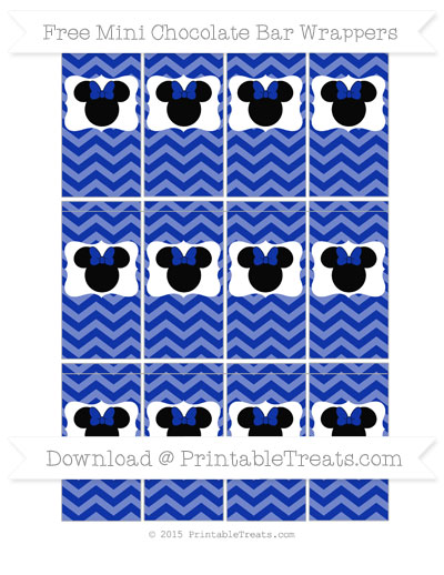 Free Egyptian Blue Chevron Minnie Mouse Mini Chocolate Bar Wrappers ...