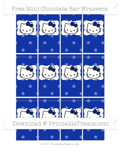 Free Egyptian Blue Star Pattern Hello Kitty Mini Chocolate Bar Wrappers ...