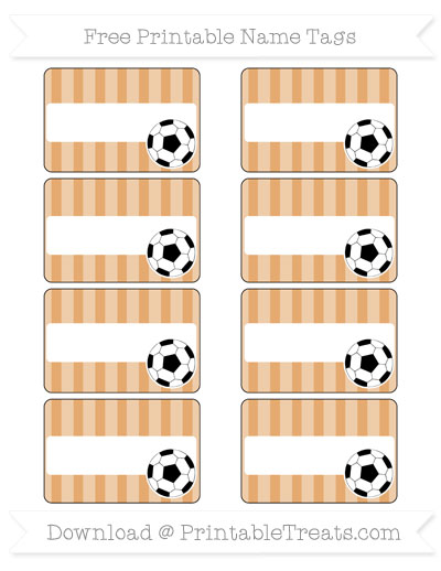 Free Fawn Striped Soccer Name Tags — Printable Treats.com