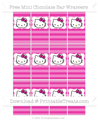 Free Hot Pink Horizontal Striped Hello Kitty Mini Chocolate Bar ...