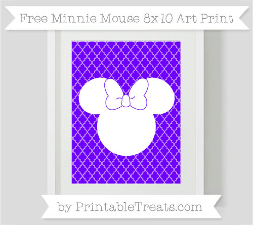 Free Indigo Moroccan Tile Minnie Mouse 8×10 Art Print — Printable ...