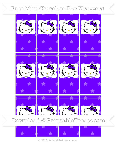 Free Indigo Star Pattern Hello Kitty Mini Chocolate Bar Wrappers ...