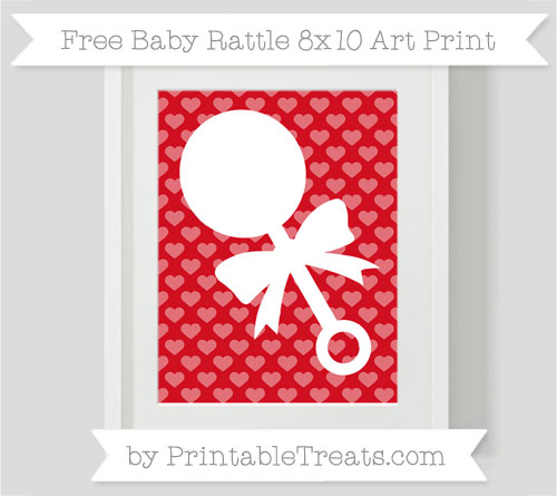 Free Lava Red Heart Pattern Baby Rattle 8×10 Art Print — Printable ...