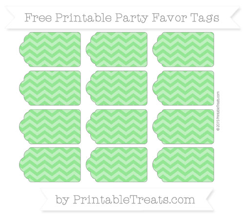 Lime Green Chevron Party Favor Tags — Printable Treats.com