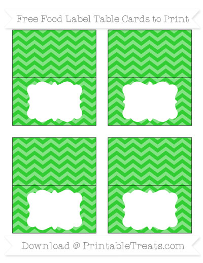 Free Lime Green Chevron Simple Food Labels — Printable Treats.com