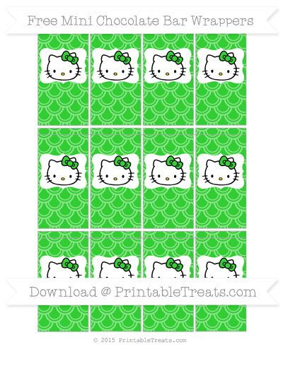Free Lime Green Fish Scale Pattern Hello Kitty Mini Chocolate Bar ...