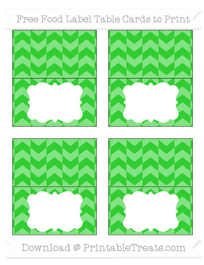 Free Lime Green Herringbone Pattern Simple Food Labels — Printable ...