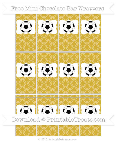 Free Metallic Gold Fish Scale Pattern Soccer Ball Mini Chocolate Bar ...