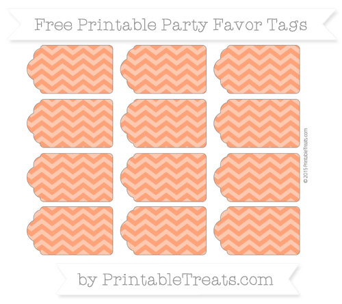 Orange Chevron Party Favor Tags — Printable Treats.com