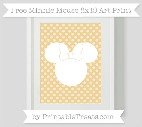 Free Pastel Bright Orange Dotted Pattern Minnie Mouse 8×10 Art Print ...
