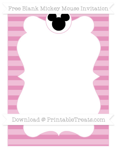 Free Pastel Bubblegum Pink Horizontal Striped Blank Mickey Mouse ...