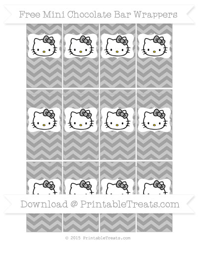 Free Pastel Grey Chevron Hello Kitty Mini Chocolate Bar Wrappers ...