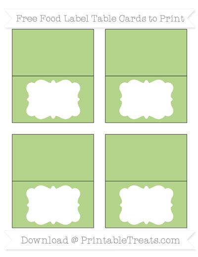 Free Pastel Light Green Simple Food Labels — Printable Treats.com
