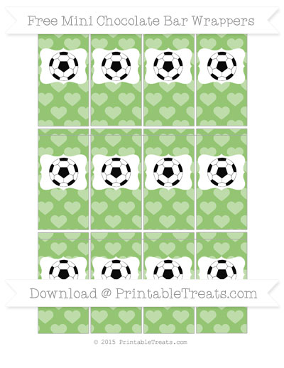 Free Pistachio Green Heart Pattern Soccer Ball Mini Chocolate Bar ...