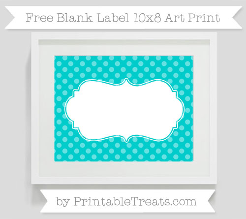 Free Robin Egg Blue Dotted Pattern Blank Label 10×8 Art Print ...
