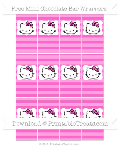 Free Rose Pink Horizontal Striped Hello Kitty Mini Chocolate Bar ...