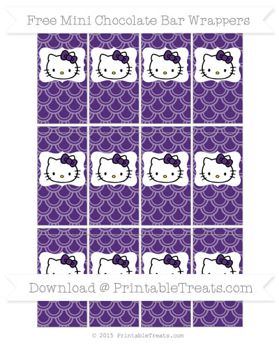Free Royal Purple Fish Scale Pattern Hello Kitty Mini Chocolate Bar ...
