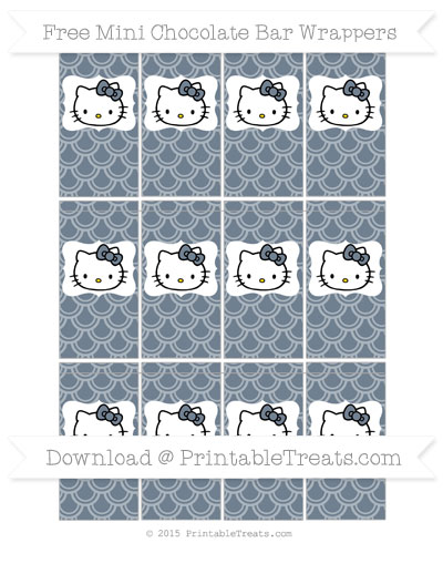 Free Slate Grey Fish Scale Pattern Hello Kitty Mini Chocolate Bar ...