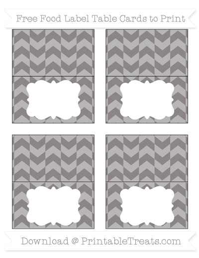 Free Taupe Grey Herringbone Pattern Simple Food Labels — Printable ...