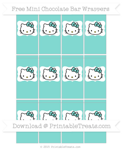 Free Tiffany Blue Hello Kitty Mini Chocolate Bar Wrappers — Printable ...