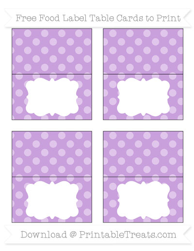 Free Wisteria Dotted Pattern Simple Food Labels — Printable Treats.com